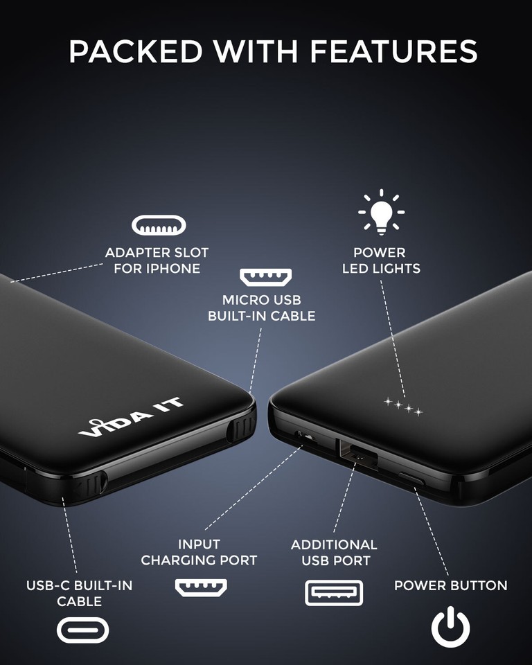 Power Bank for Electric Heated Vest Jacket Body Warmer USB 5V 2A ...