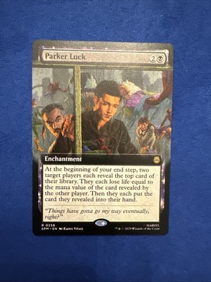 NM Extended Art Parker Luck, MTG, Marvel's Spider-Man, Magic, 258 | eBay