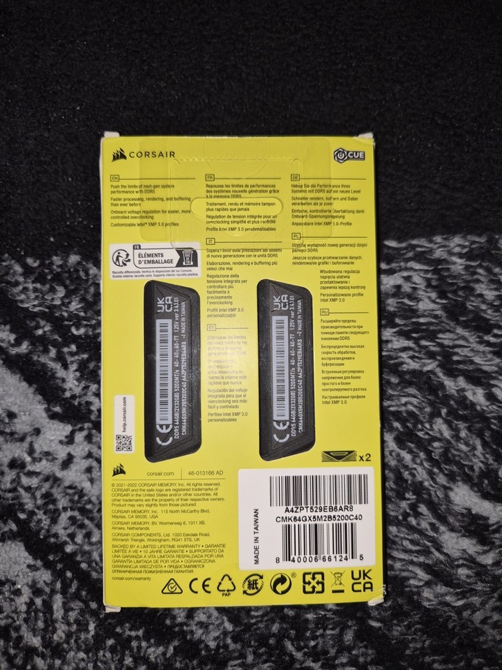 Corsair Vengeance DDR5 64GB (2x32GB) 5200MHz Intel XMP Ready Memory | eBay