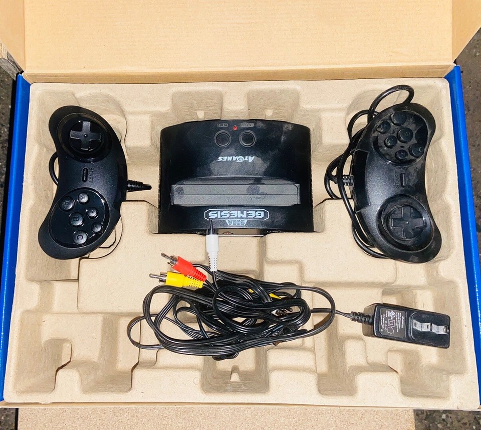 SEGA Genesis Classic Black Game Console with 81 Preloaded Games ...