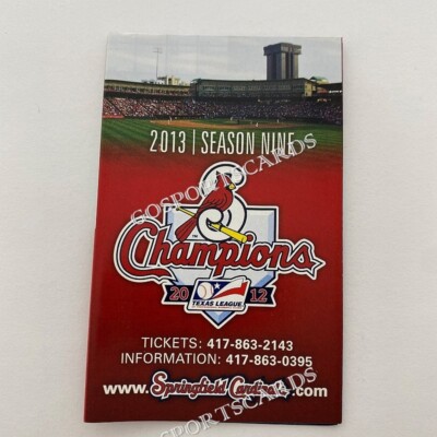 2013 Springfield Cardinals Pocket Schedule St Louis Minor Baseball ...