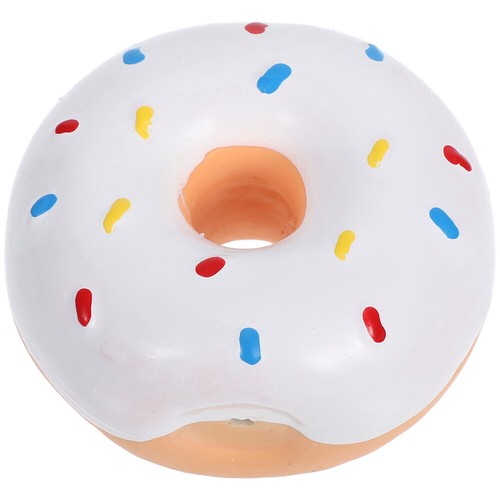 Latex Squeaky Dog Toys Realistic Donut Shape Dog Chew Toy Interactive ...