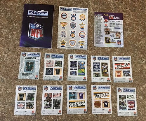 P.A. Sport NFL Stamp Collectible Book Series 2 Stamp Booklet & Stamps ...