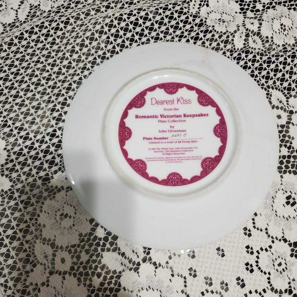 "Dearest Kiss" from the Romantic Victorian Keepsakes Plate Collection ...