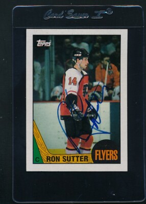 1987/88 Topps #113 Ron Sutter Flyers Signed Auto *C9434 | eBay
