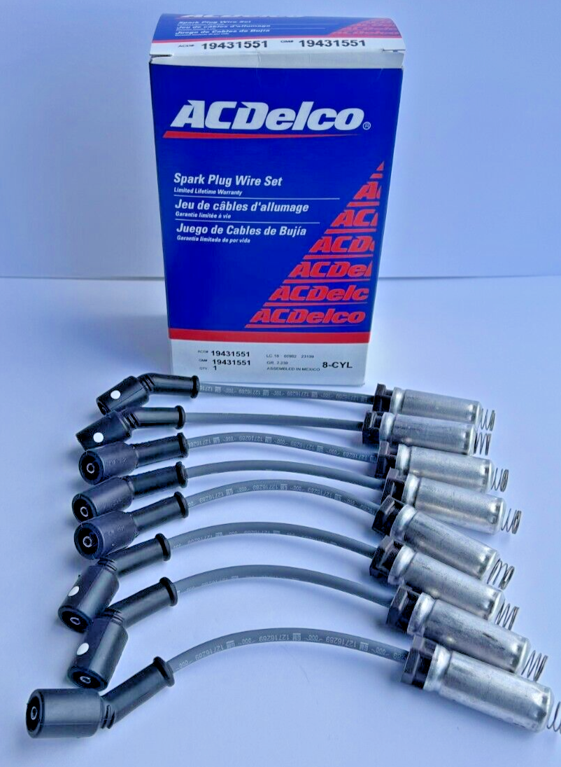 758EE AC Delco Spark Plug Wires Set of 8 New for Chevy Chevrolet ...
