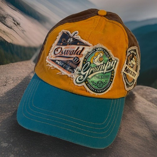 Disney Parks Patch Hat Mickey Oswald Grumpy Donald Adjustable Baseball ...