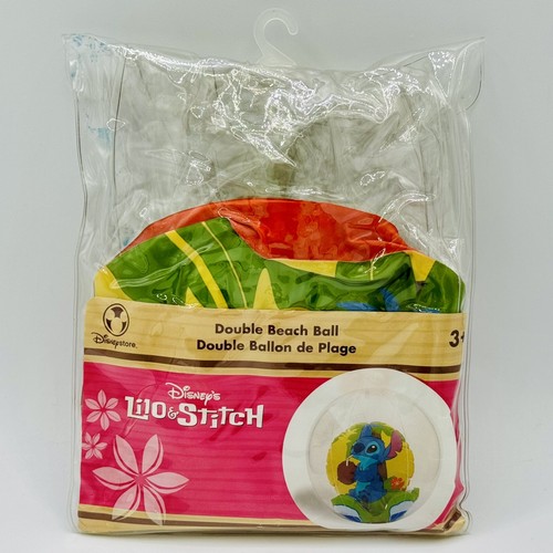 NIP Vintage Disney Store LILO AND STITCH Inflatable Double Beach Ball ...