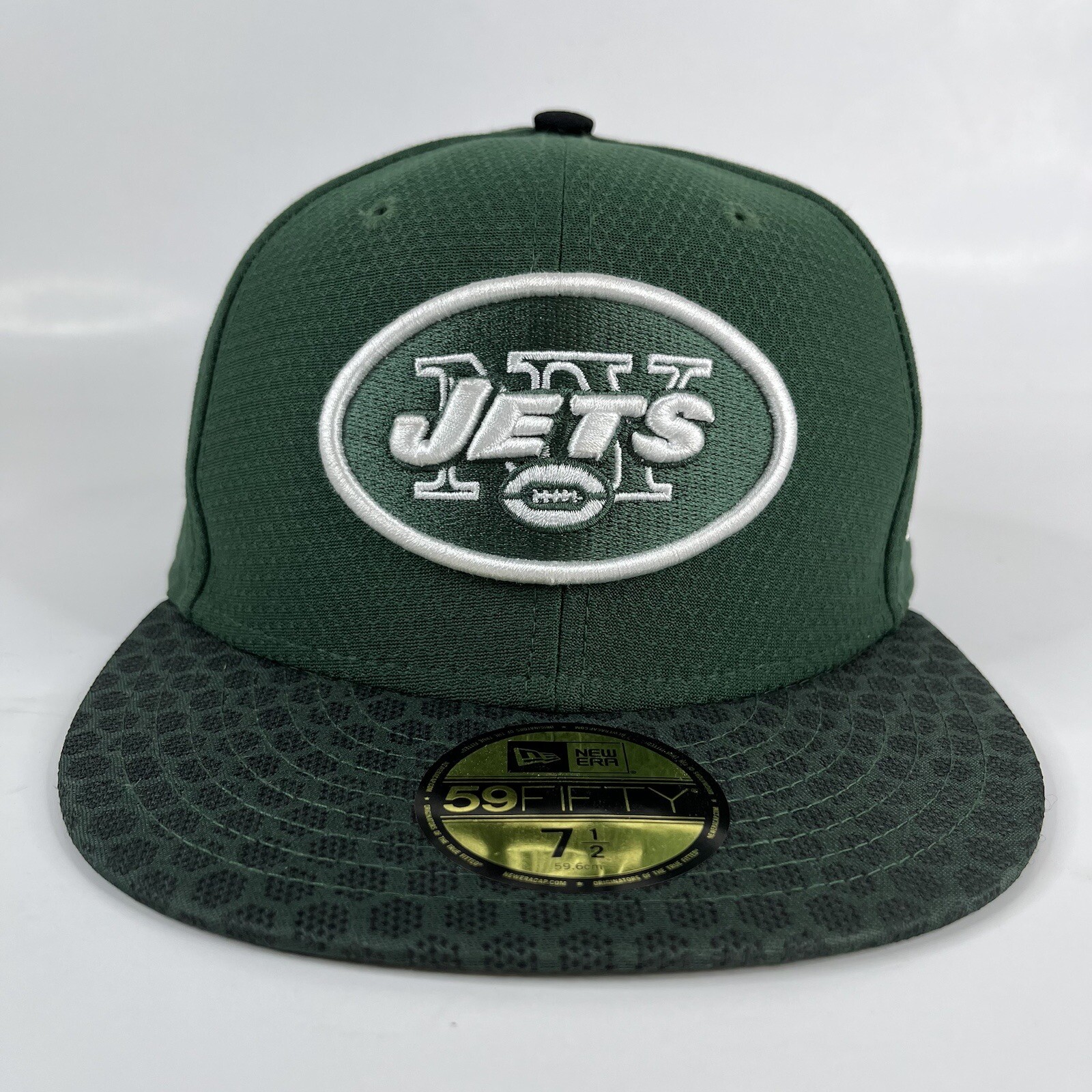 New York Jets Hat Cap Mens Size 7.5 Fitted Green NFL Football New Era ...