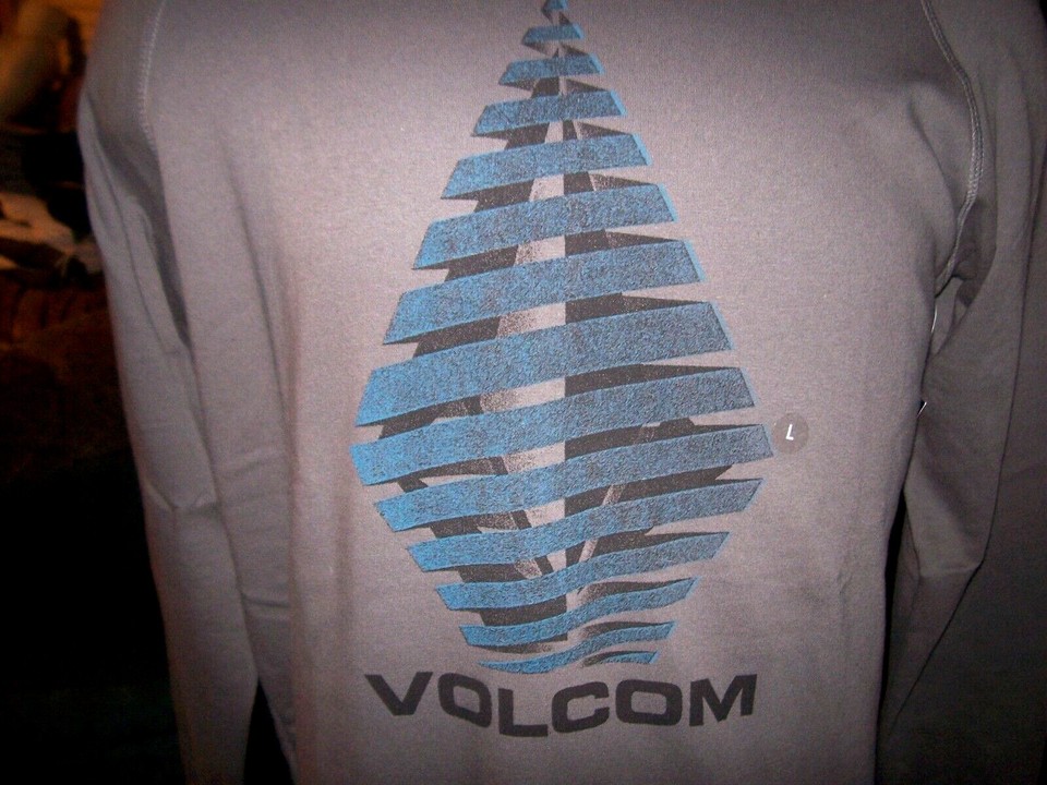 New Volcom Stone gray Programmer long sleeve sweat shirt sweatshirt ...