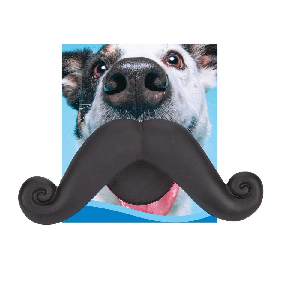 Dog Toy Funny Face Easy Chew Soft Latex Squeaker Red Happy Smile Black ...