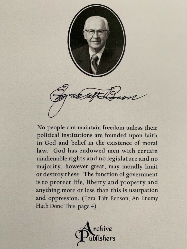 An Enemy Hath Done This by Ezra Taft Benson (Reprint 1969, New ...