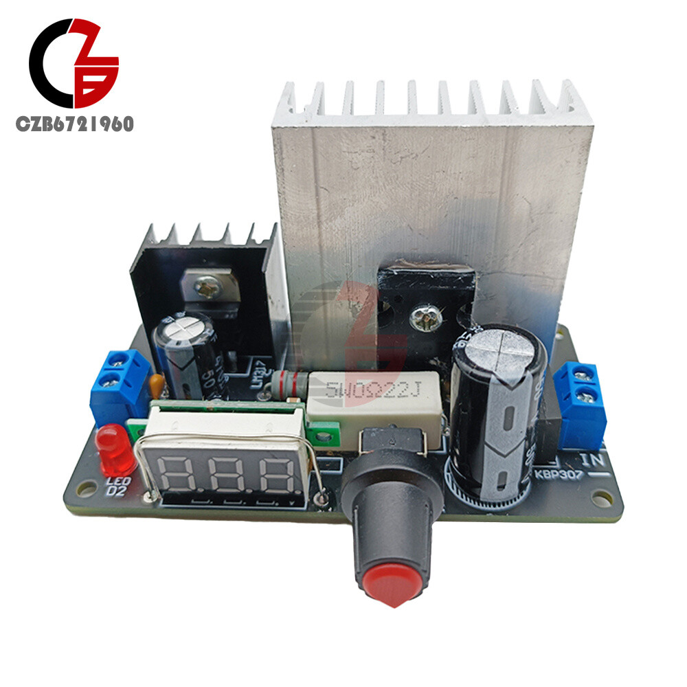 AC-DC LM317 Power Supply Regulator Module Adjustable Voltage with Volt ...