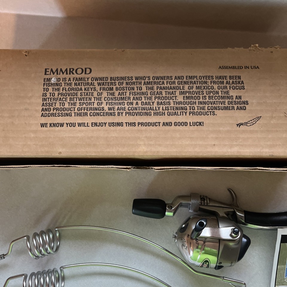 Emmrod Coil Spring Fishing Pole Shakespeare Synergy Steel Reel Original ...