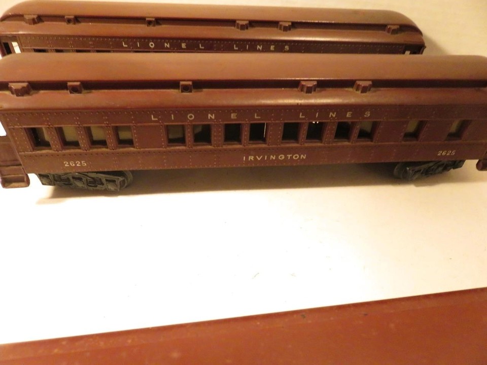 LIONEL TRAINS POST-WAR THREE CAR 2625 MADISON SET- 0 GAUGE- FAIR- H1W ...