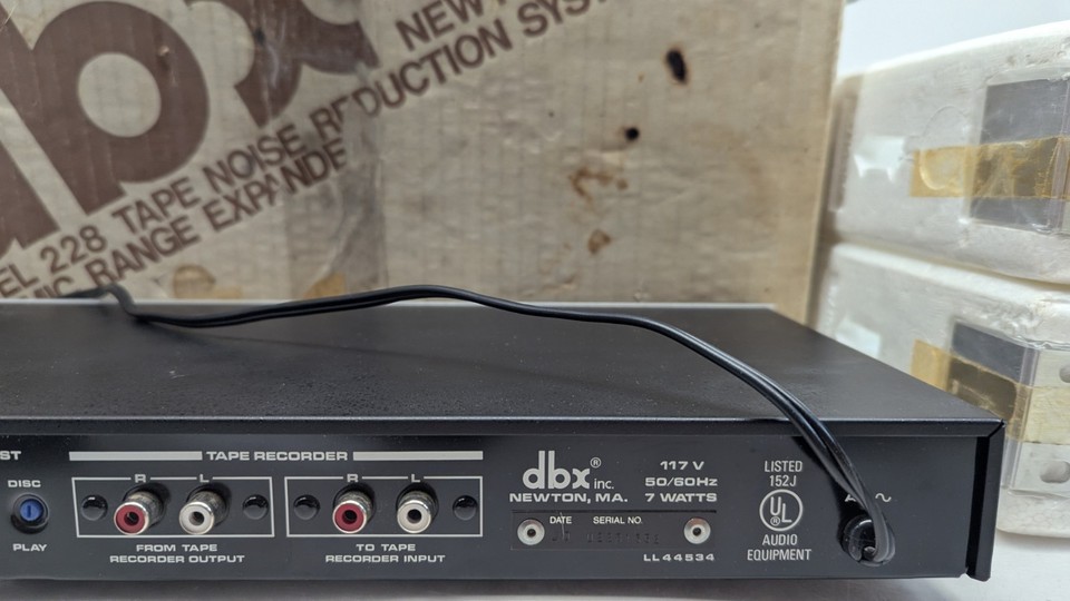 DBX 228 Recording Technology Series Dynamic Range Expander W Box Estate ...