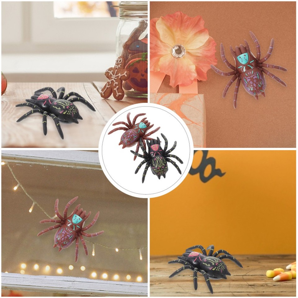 2 Pcs Sticky Spider Tricky Toys Creative Spider Shape Prank Toy Party ...
