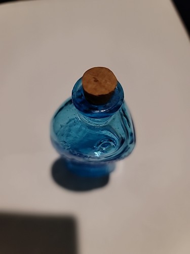 Dr Fisch's Bitters Bright Blue Glass Fish Shape Miniature Wheaton 4 ...