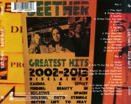 Seether: 2002-13 by Seether (CD, 2013) for sale online | eBay