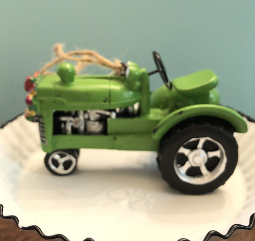 Green Resin Tractor Hanging Ornament Farmhouse decor | eBay