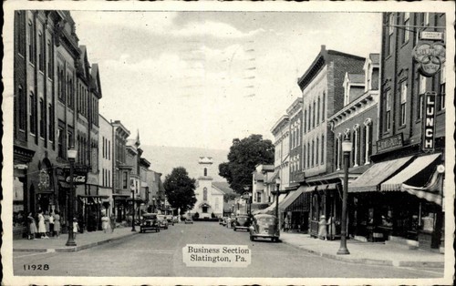 Slatington Pennsylvania PA Business Section Street Scene Vintage ...