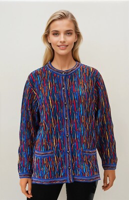 Geccu 3D Multi Colour Merino Wool Long Tunik Cardigan Sweater Jumper ...