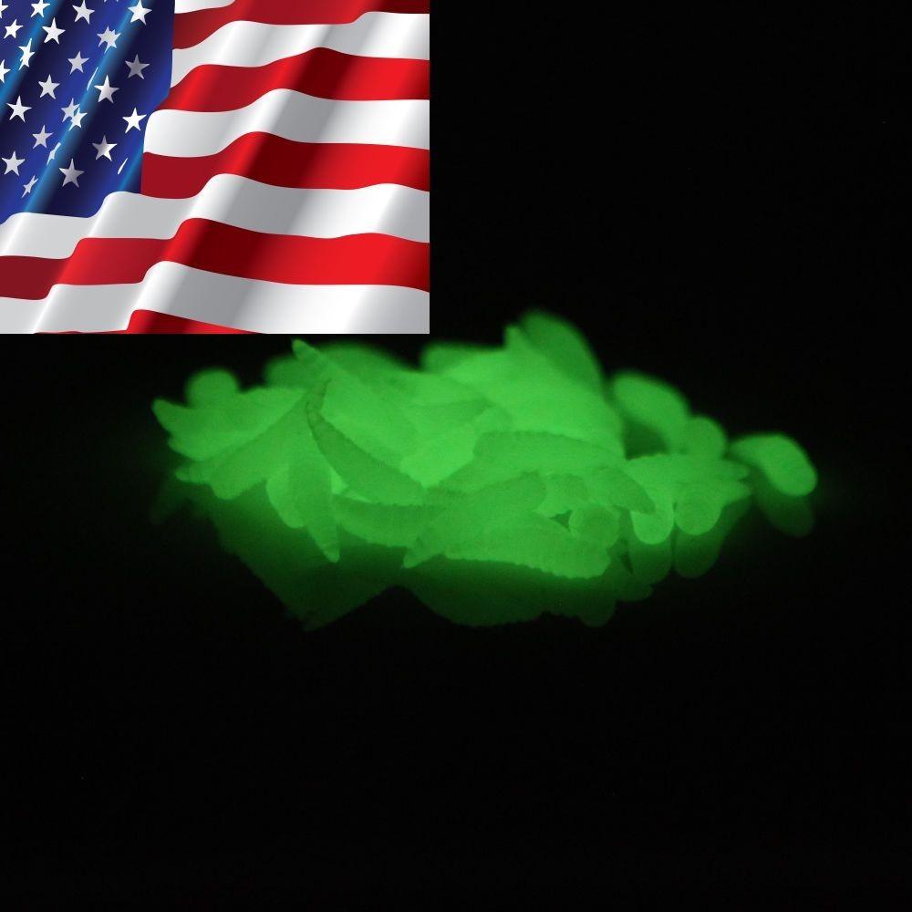 RADIOACTIVE SPIKES GLOW GREEN IN THE DARK, SOFT BAIT 12 PACK FISHING | eBay