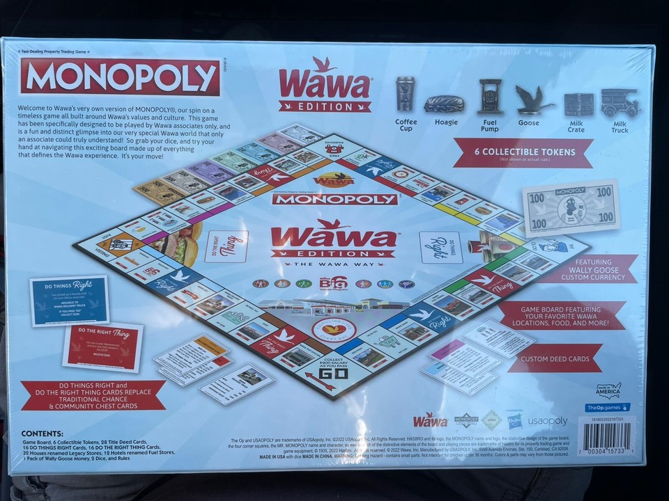 Wawa Monopoly Board Game 2022 Very Hard To Find New in still Shrink ...
