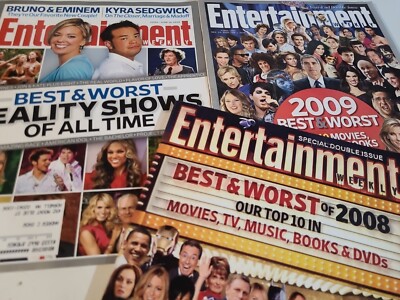 Lot of 3 ENTERTAINMENT WEEKLY Magazines (2008 & 2009) BEST & WORST ...