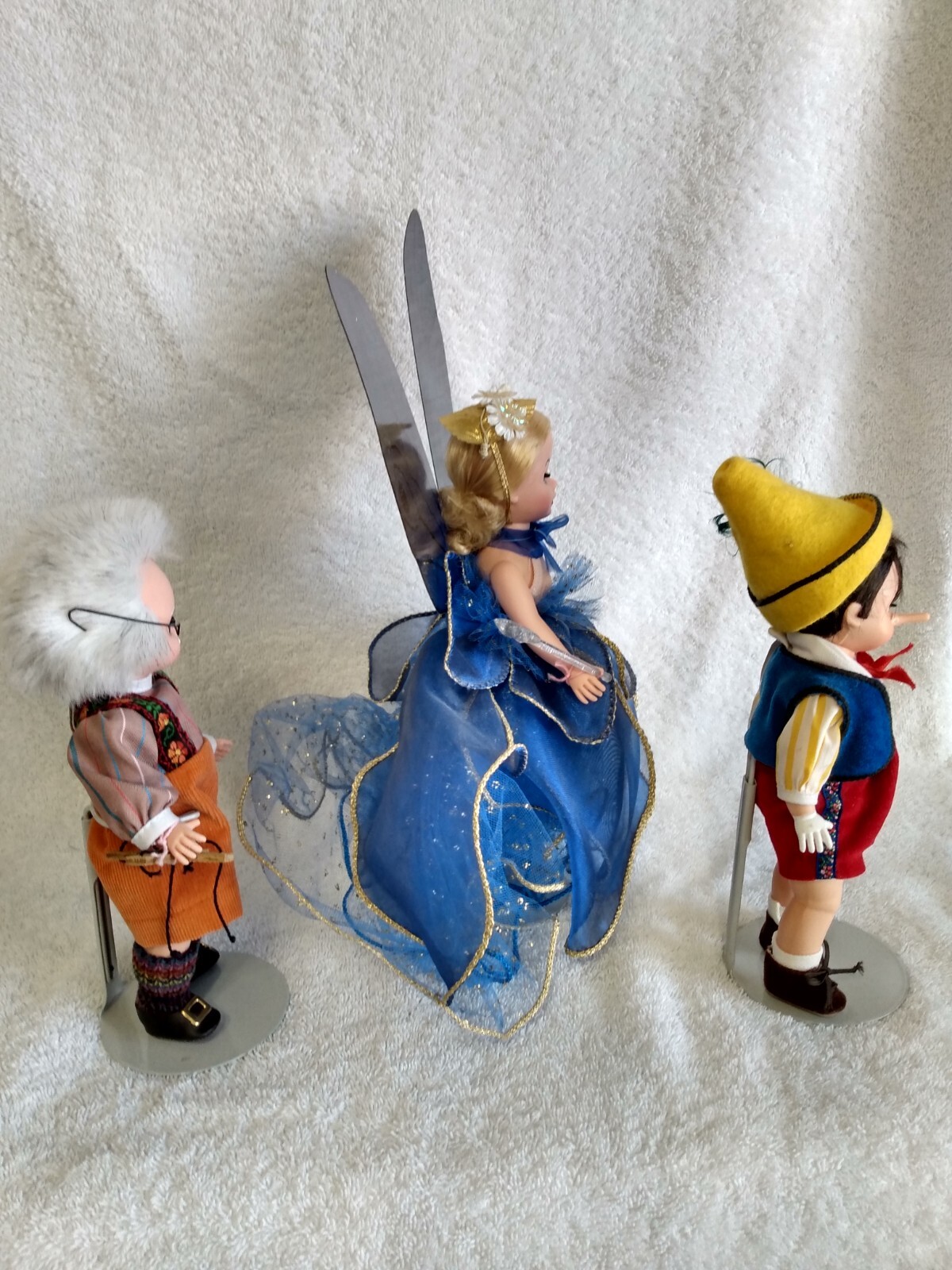 Madame Alexander Pinocchio, Geppetto and Blue Fairie Dolls with Boxes ...