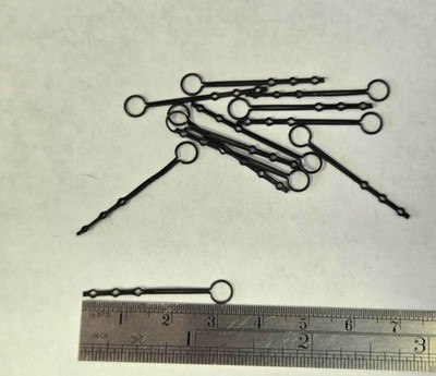 Ship Model Fittings Parts 12 Black Metal 30mm Chainplate straps for 4mm ...