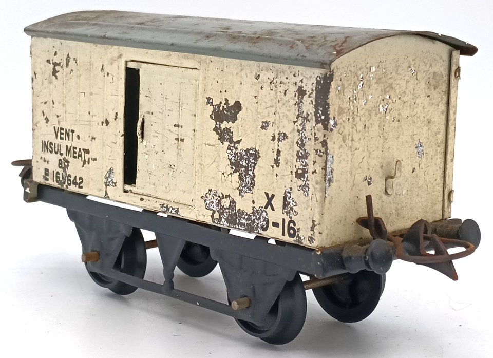 Hornby Meccano Tinplate Model Railway O Gauge Meat Freight Wagon a | eBay
