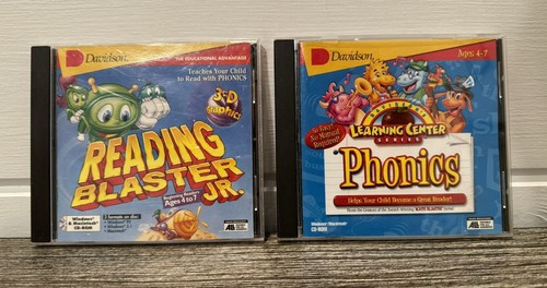 Davidson PC Educational Game Lot Reading Blaster Jr. and Learning ...