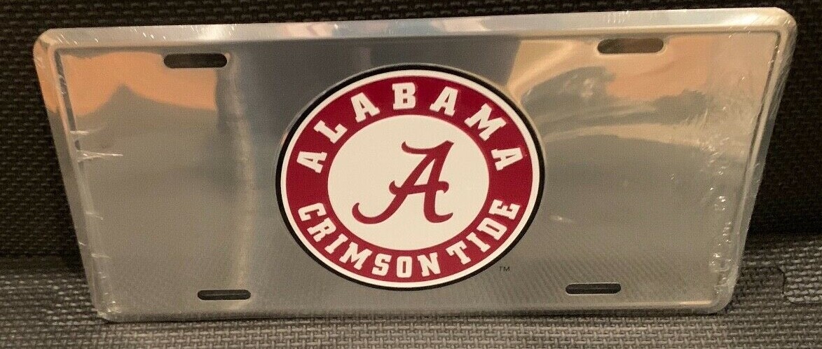 ALABAMA CAR TAG BAMA CHROME CAMO LICENSE PLATE CRIMSON TIDE METAL SIGN ...