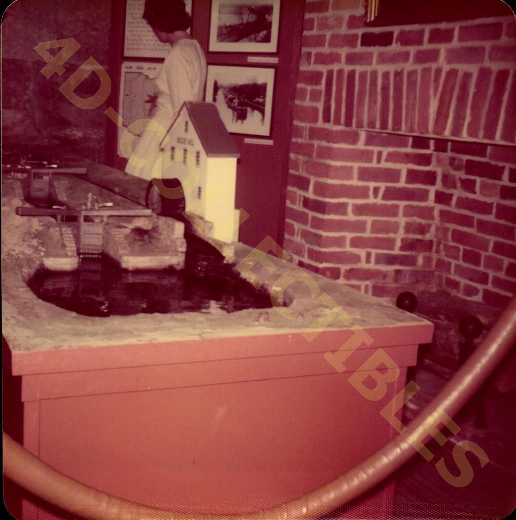Vintage Snapshot Photo Old Fashioned Watermill Display With Visitor | eBay