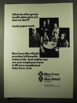 1971 Blue Cross Blue Shield Ad - Group Health Plans | eBay