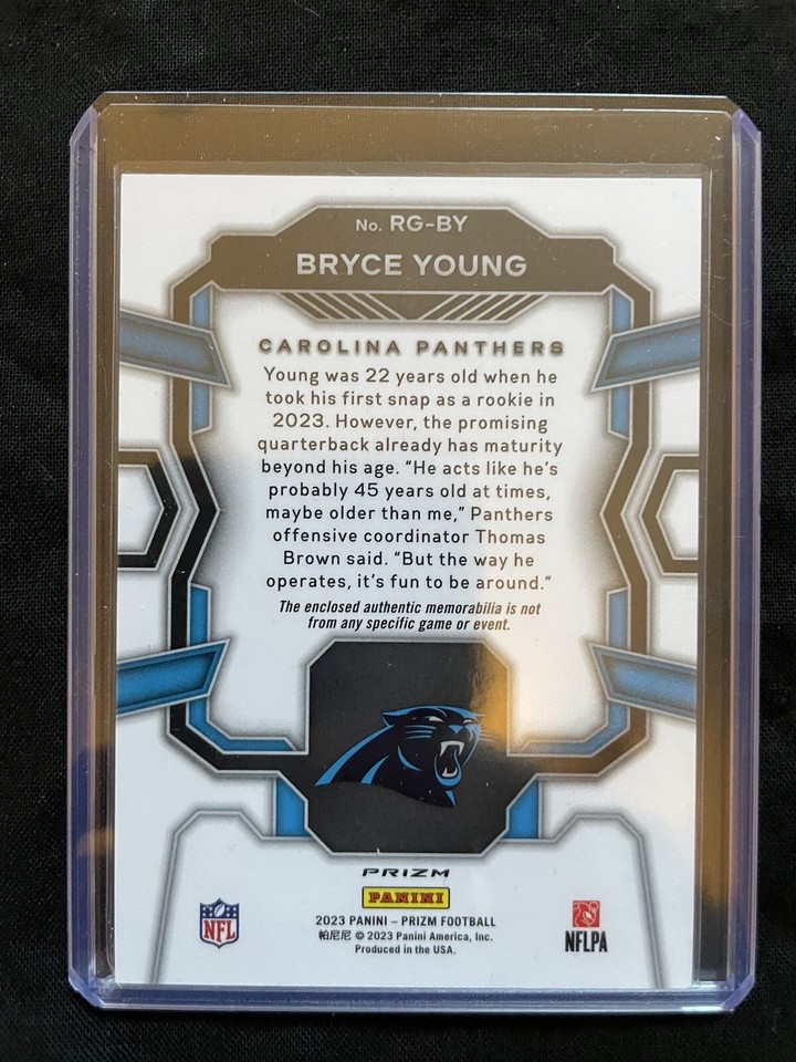 2023 Bryce Young Rookie Gear Pink Memorabilia RC Carolina Panthers Patch 🔥 | eBay
