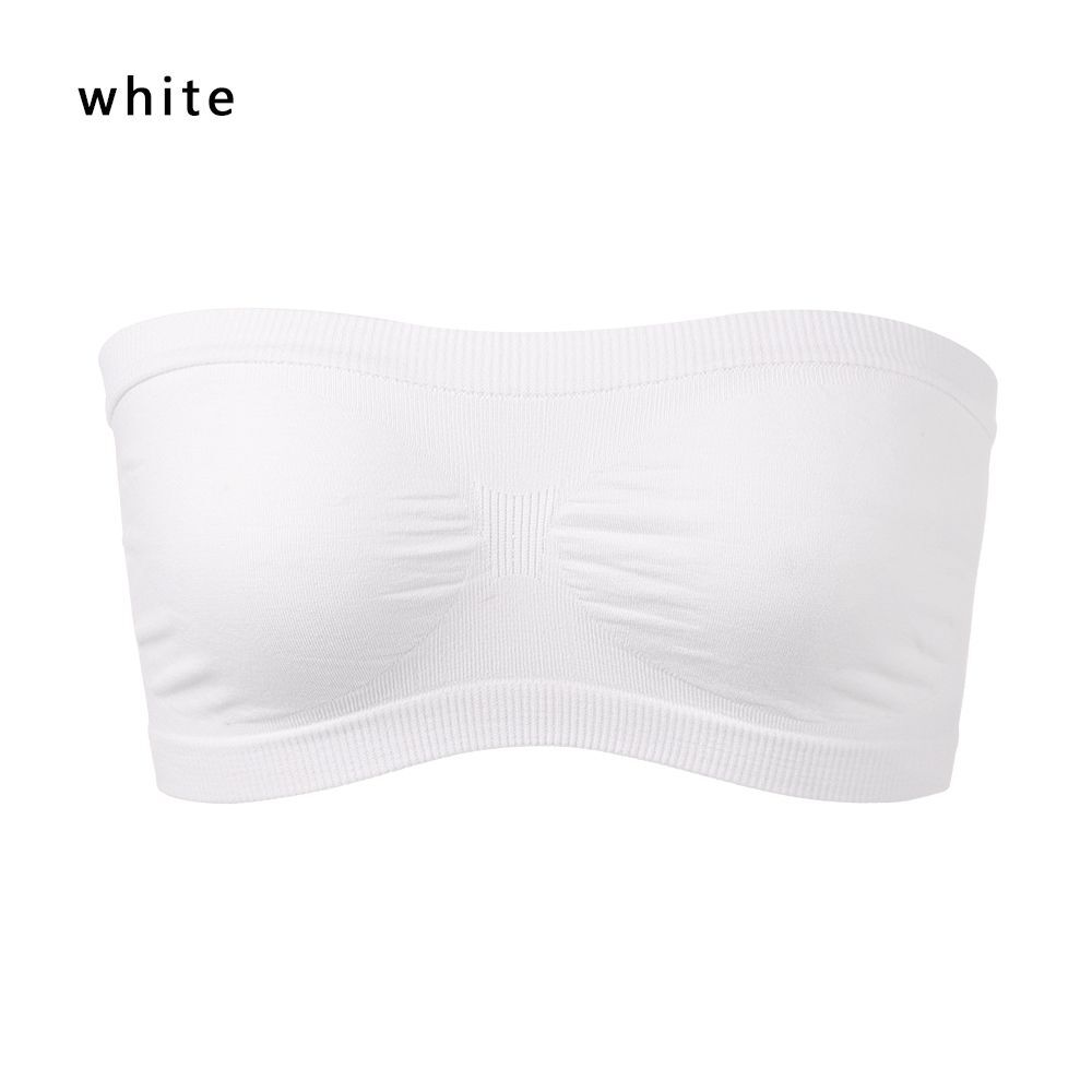 Invisible Wrapped High Elastic Seamless Tube Tops Strapless Wrap Chest ...