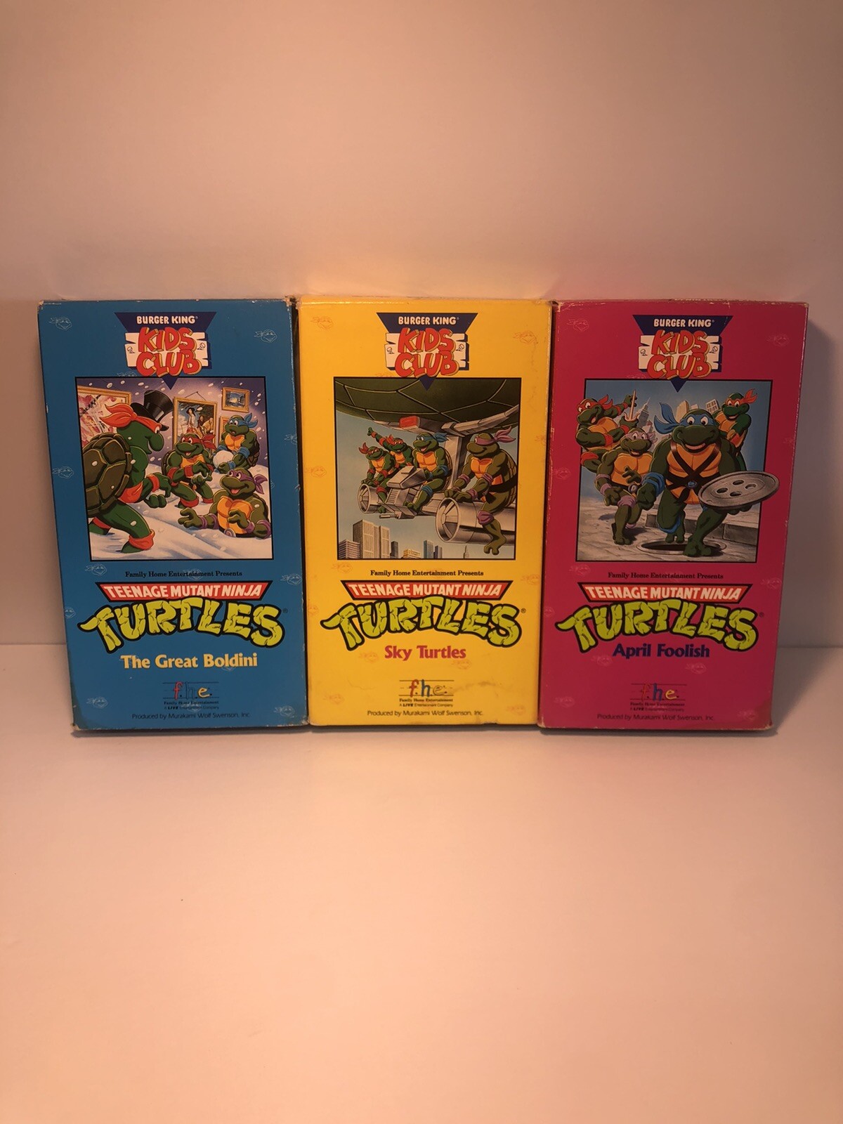 Lot Of 3 Teenage Mutant Ninja Turtles Burger King Kids Club VHS Tapes ...