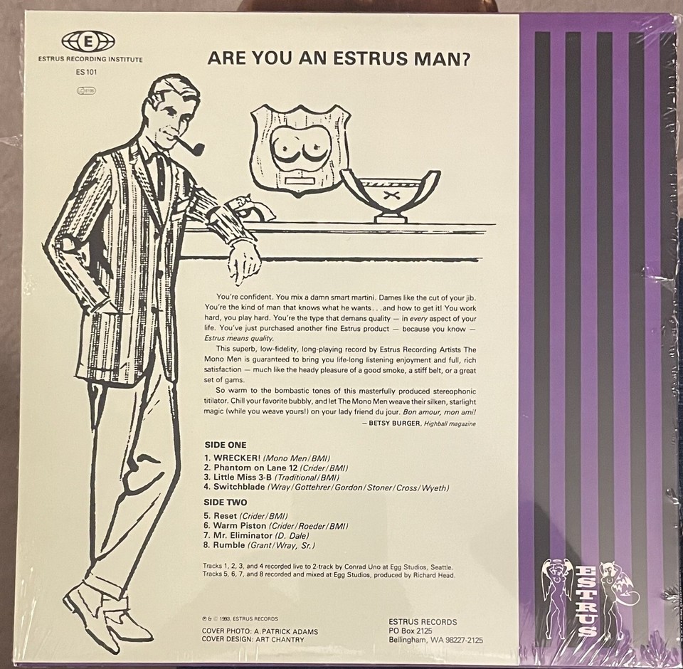 MONO MEN Shut th Fuck Up 10" LP NEW estrus LINK WRAY Dick Dale Sonics ...