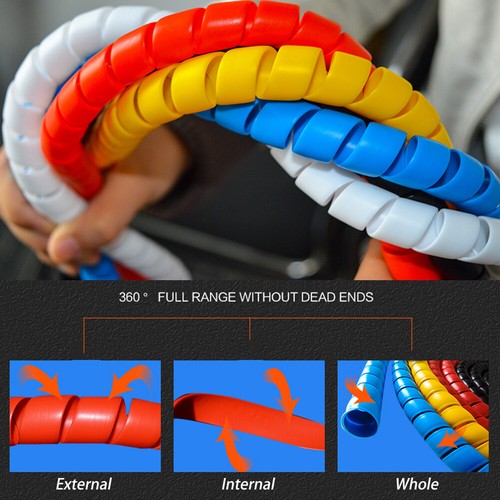 8mm Spiral Cable Protector Organising Wrap Cover Tube Cable Protector | eBay