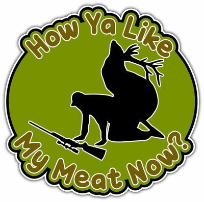 Deer Hunting Hunter Meat Rifles Funny Car Bumper Vinyl Sticker Decal 5 ...