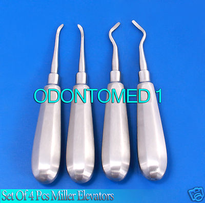 SET OF 4 MILLER DENTAL ROOT EXTRACTING POTTS EAST WEST RIGHT LEFT ELEVATORS | eBay
