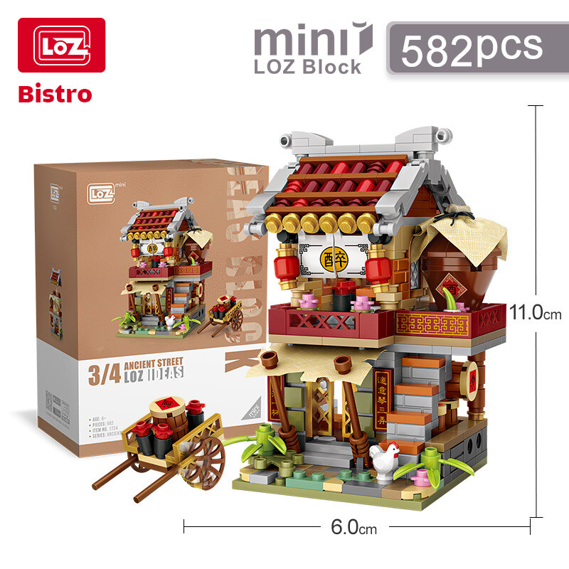 LOZ Mini Blocks Sets Food Street View Building Blocks Micro Bricks with ...