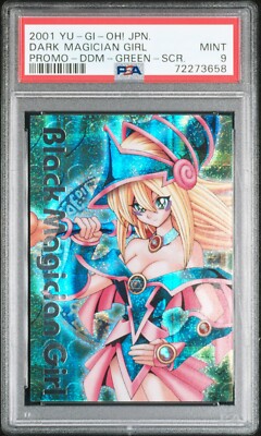 Yugioh Card Dark Magician Girl Green DDM Secret Rare Promo 2001 PSA 9 ...