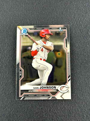 2021 Bowman Chrome Prospect IVAN JOHNSON 1st Bowman #BCP-149 Cincinnati ...