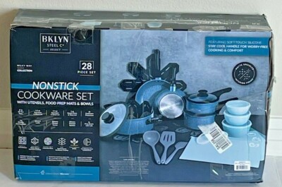 New Brooklyn Steel Co. Milky Way 28-Pc. Nonstick Aluminum Cookware Set ...