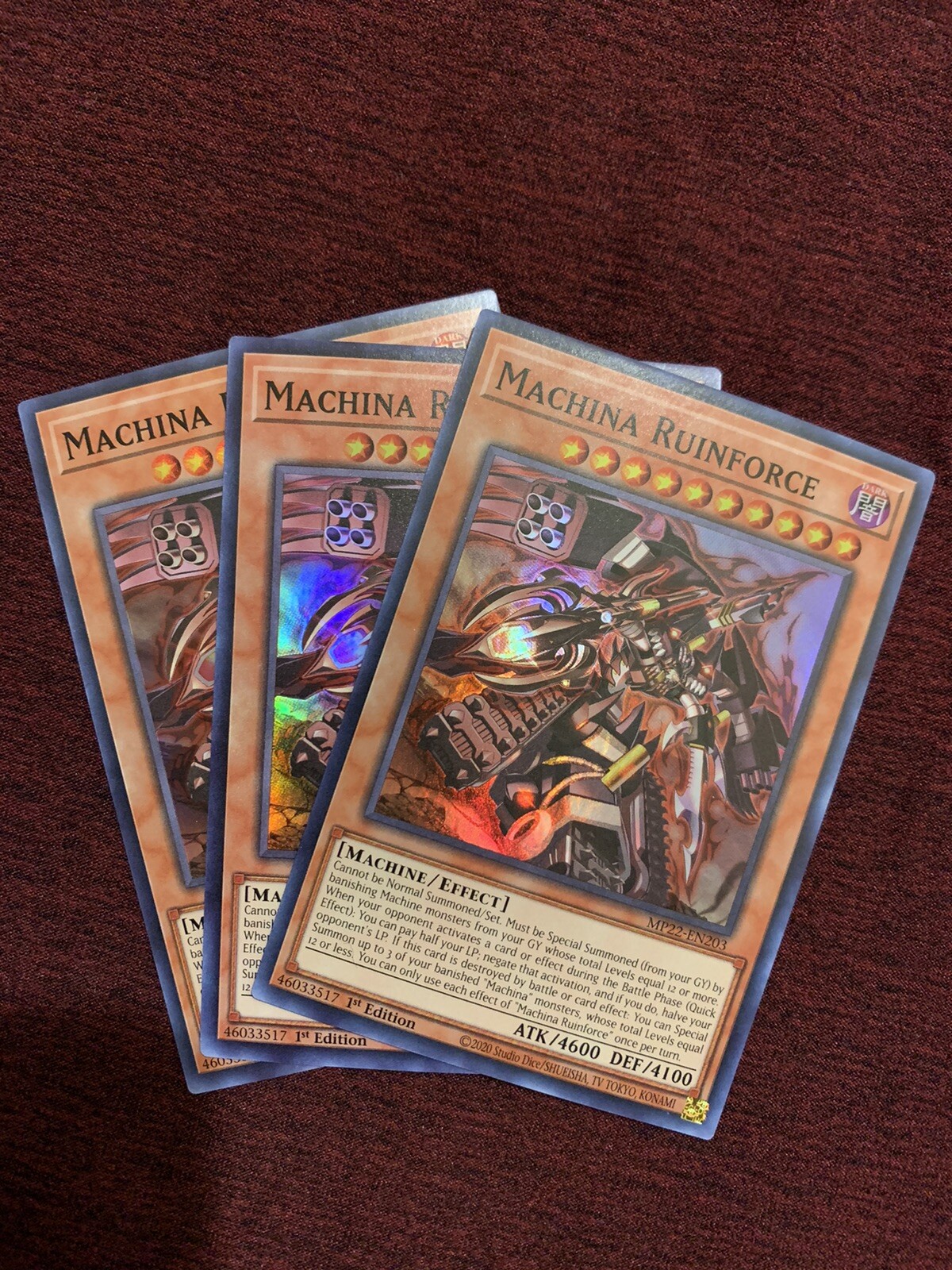 Yugioh! 3x Machina Ruinforce MP22-EN203 Super Rare 1st Ed NM | eBay