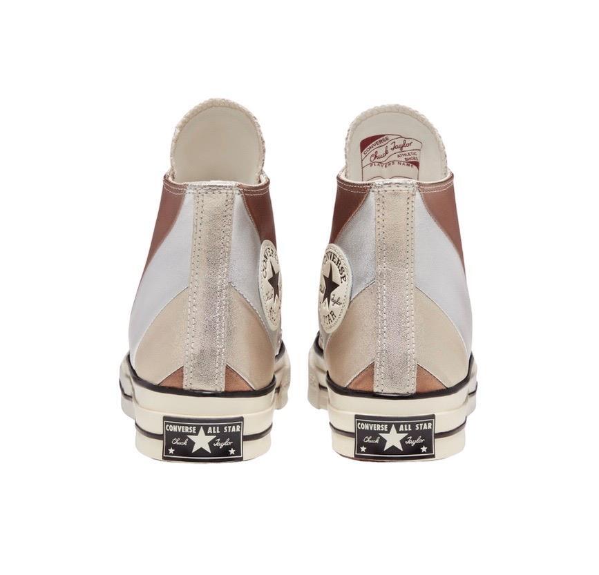 New NIB Converse Metallic Silver Gold Leather Chuck Taylor 70 Hi Top ...