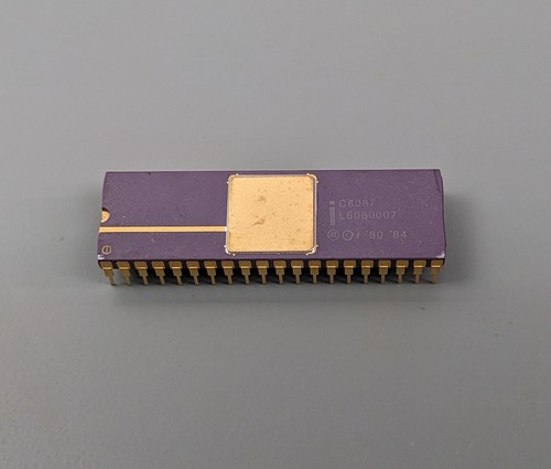 Intel C8087 Math Coprocessor for IBM/Compaq 8087 FPU ~ Vtg Purple ...